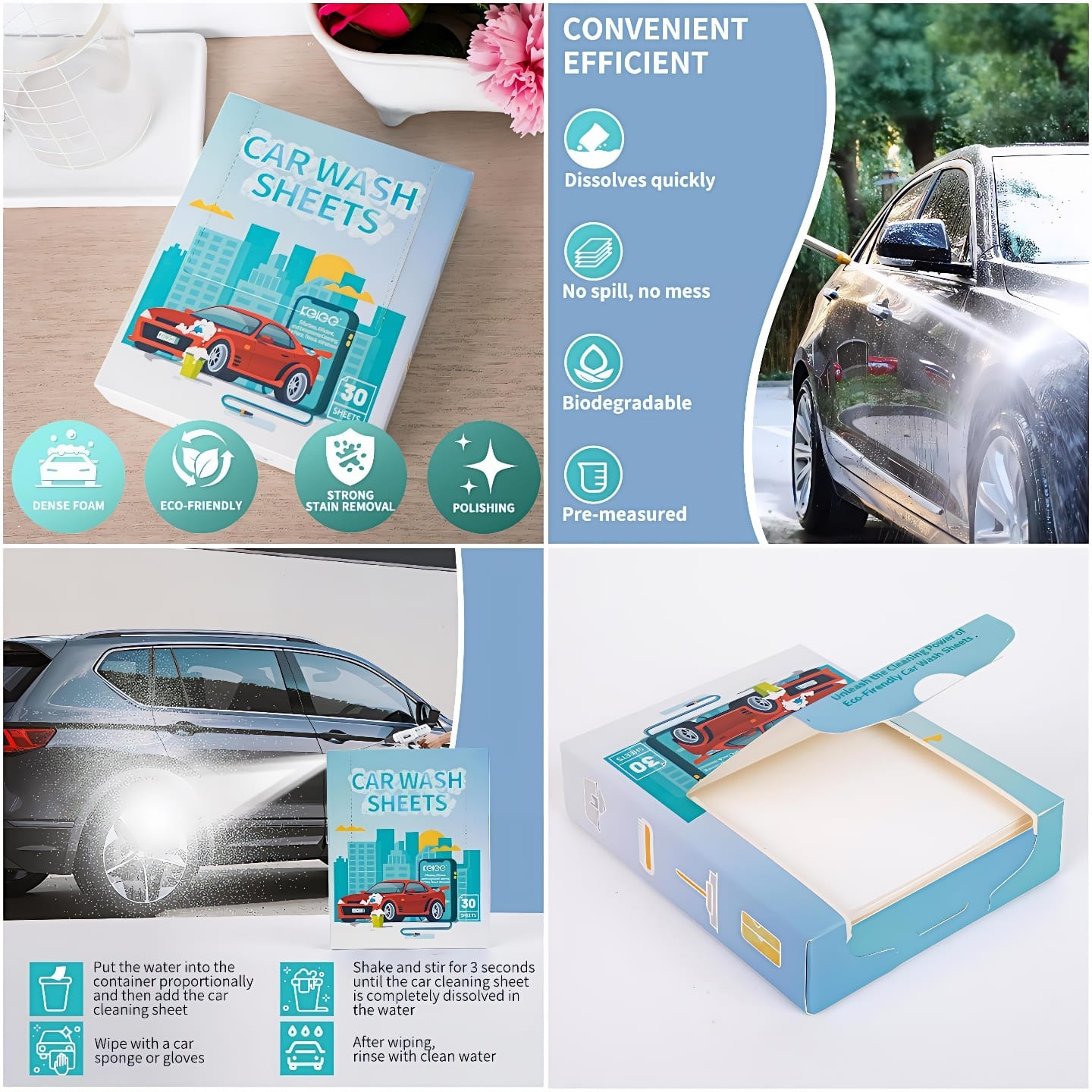 Car Washing Sheets